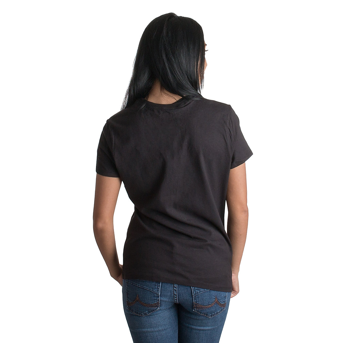 Ann Arbor T-shirt Co. Skeleton Rib Cage | Jumbo Print Novelty Halloween Costume Ladies' T-Shirt-Ladies, L Black