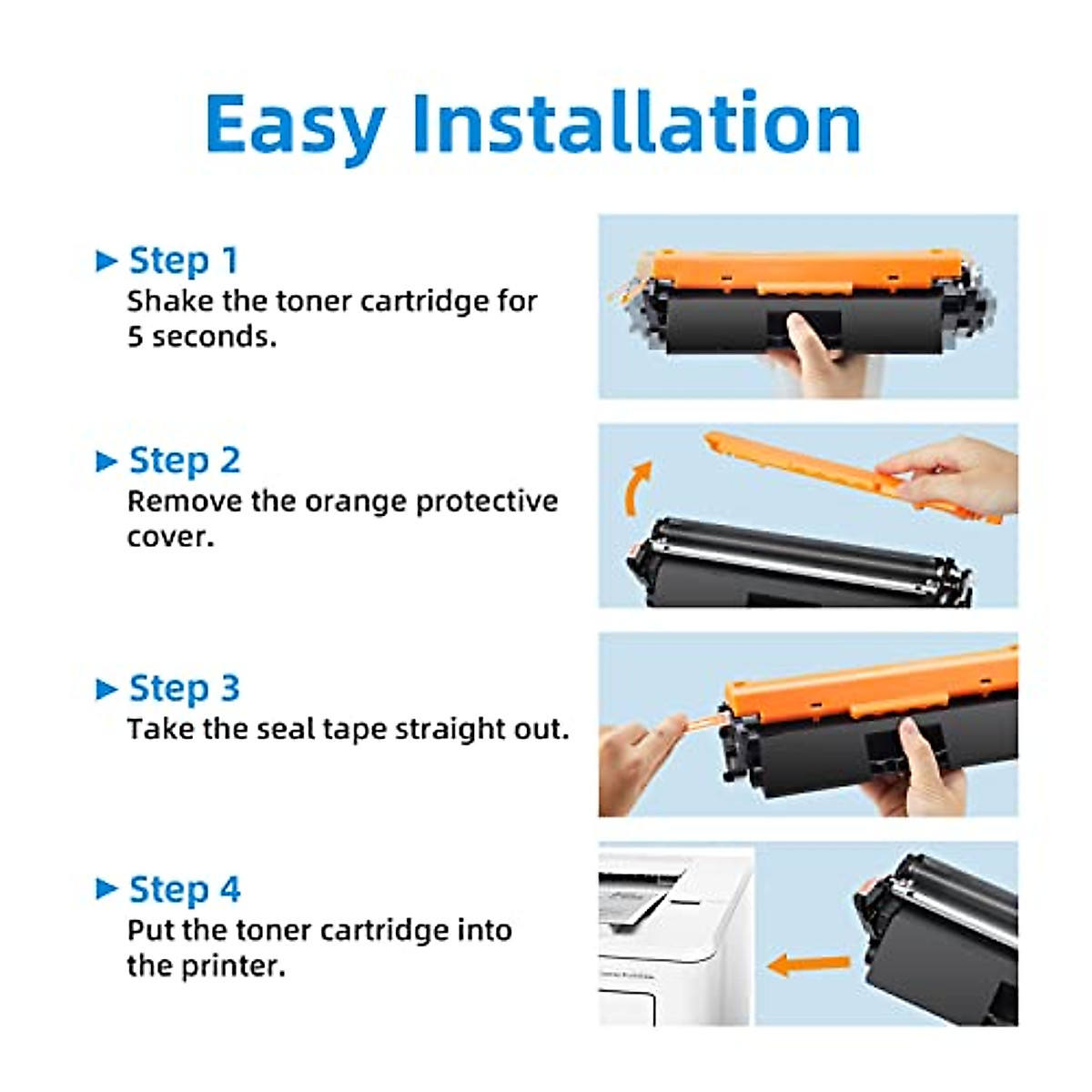 CF217A 17A Black Toner Cartridge Replacement for HP 17A CF217A Perfectly Works with Laserjet Pro M102w MFP M130fw M130nw M130fn M130a M130 M102a M102 Printer (2 Packs, Black)