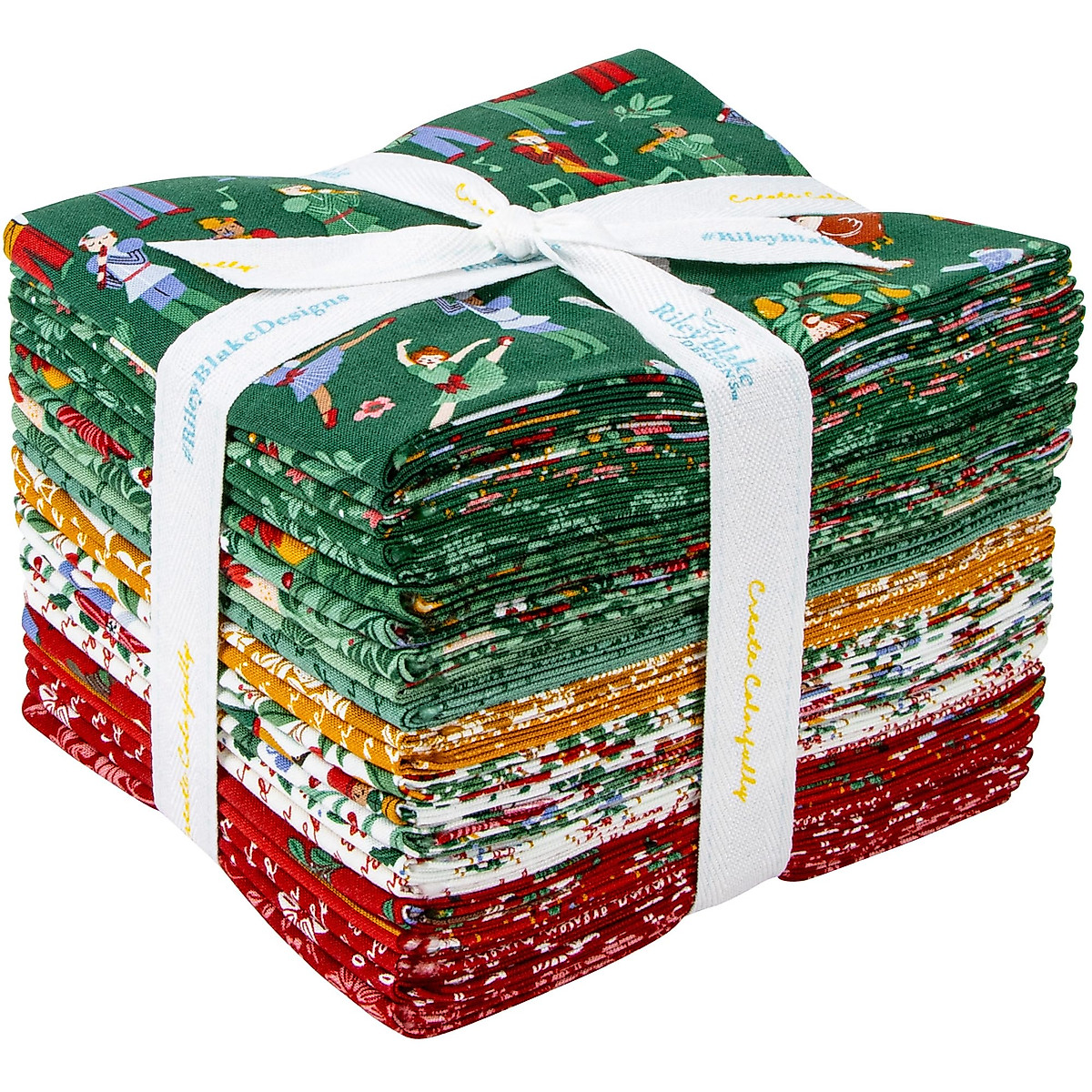Cayla Naylor A Pear-fect Christmas 22 Fat Quarters Riley Blake Designs FQ-14970-22, Assorted