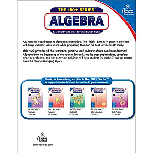 Algebra 1 Workbook, Solving and Graphing Math Equations, for Homeschool or Classroom, Grades 7 and Up (The 100+ Series™)