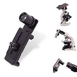 12.5X Microscope Eyepiece Metal Mobile Phone Holder to Connect Mobile Phone to Microscope Eyepiece Tube 23.2mm for Camera and Video