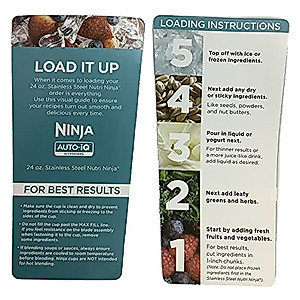 Genuine Ninja 24oz Stainless Steel Double-Wall Thermo Insulated Cup for Auto-IQ Blender, 2-Pack, Cup Only No Lid