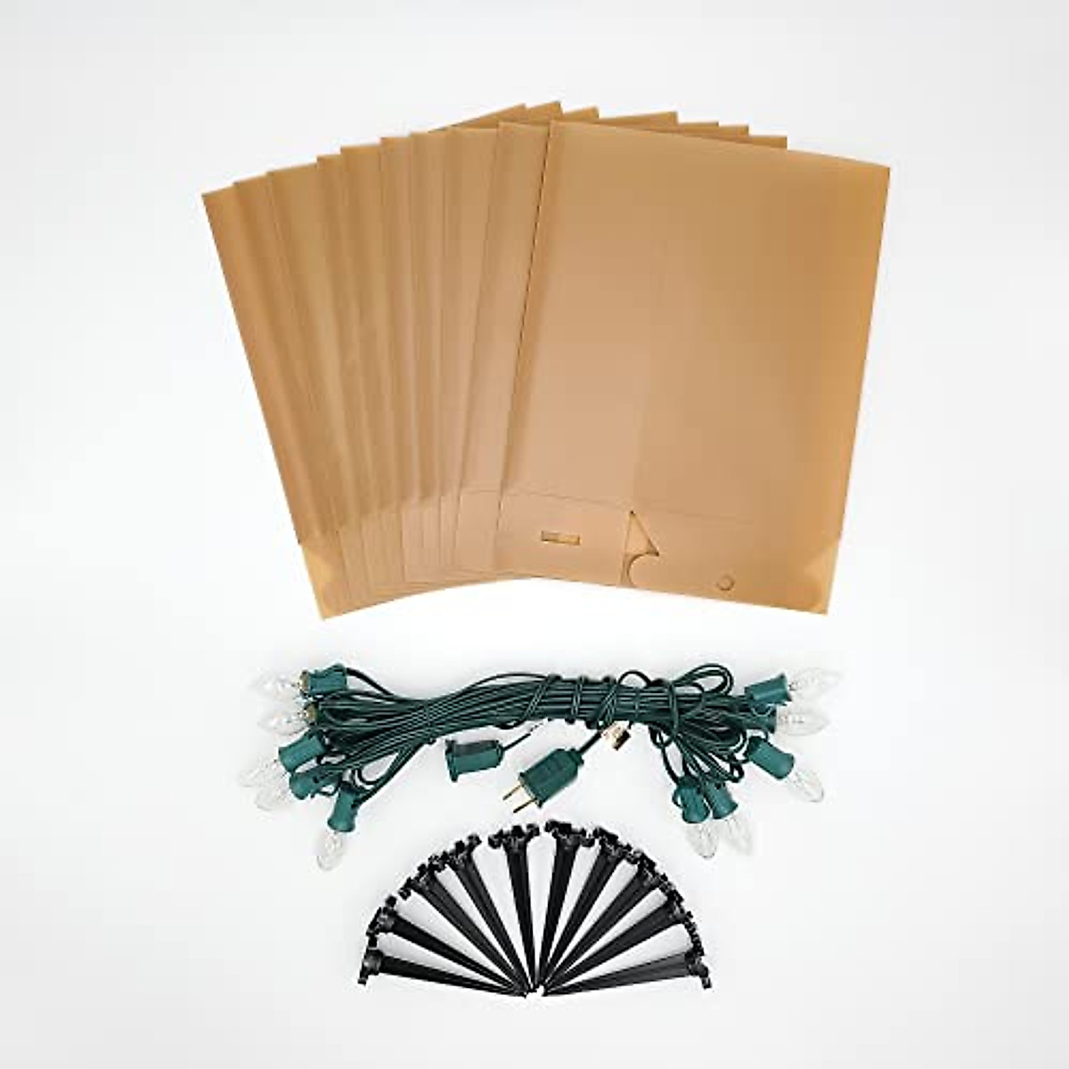 LumaBase Electric Luminaria Kit, Tan - Set of 10