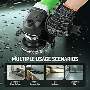 Antstone Wet Polisher 800W 6 Variable Speed 4'' Electric Granite Polisher Grinder Buffer with 7 Diamond Polishing Pads Wet Stone Polisher Concrete Polisher for Granite Marble Concrete Stone Tile