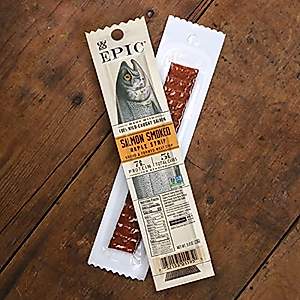 EPIC Smoked Salmon Strips, Wild Caught, Paleo Friendly, 20 ct, 0.8oz Strips