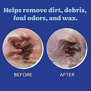 ANGELS' EYES Ear Cleansing Wipes for Dogs & Cats, Removes Dirt, Wax, Odor, Help Reduce Infections & Itching, No Artificial Colors or Fragrance, 100ct