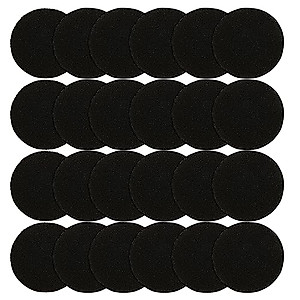 Oungy 24 PCS 6.3 Inch Charcoal Filters for Compost Bucket, Compost Filters for Countertop Bin, Kitchen Compost Bin Countertop Charcoal Filter, Compost Bin Filters Charcoal, 0.4" Thickness