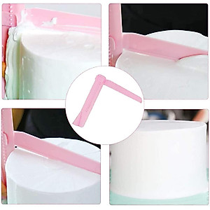 WOVTE 9 Pcs Cake Scraper Set Cake Edge Scraper Cutters with Adjustable Butter Smoother Cream Scraper Tool Cake Decorating Comb Icing Smoother for Cake Cream Baking Decorating