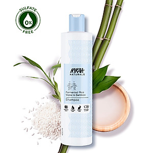 Nykaa Naturals Shampoo, Fermented Rice Water and Bamboo, 13.52 oz - Gentle Cleanser - Restores Dry, Damaged, Frizzy Hair - Provides Intense Hydration