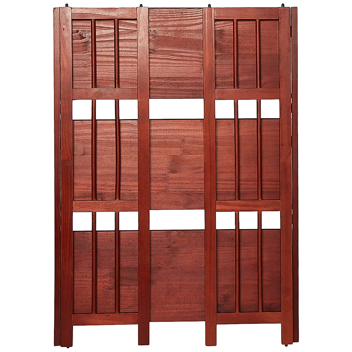 Casual Home 3-Shelf Folding Stackable Bookcase (27.5" Wide)-Mahagony