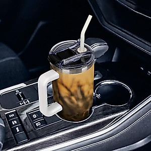 JTKBNVM Hand Drawn Groundhog Car Tumbler Travel Coffee Mug 40 Oz Tumbler with Handle And Straw Lid Large Insulated Mug Stainless Steel Water Bottle Large Capacity Car Cup