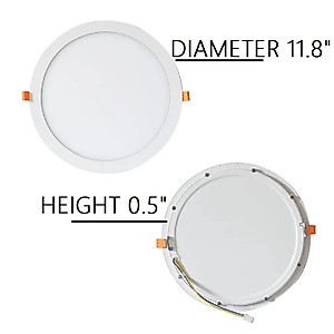 Solar Flush Mount Ceiling Lights - Remote Controlled Skylights Hybrid (2 Sets)