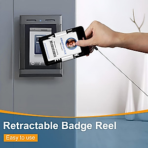 Plifal Badge Holder with Retractable Reel, Funny Fun ID Name Tag Work Badge Clip Heavy Duty Vertical Card Protector Cover Case for Work Office Nurse Medical Student Teacher Women Gift