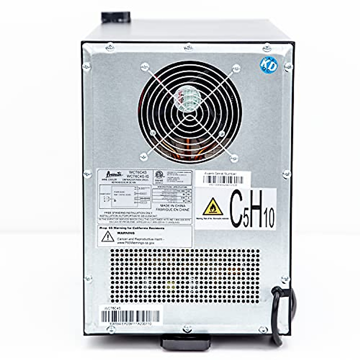 Avanti WCT6C4S Wine Cooler Refrigerator with 6 Bottle Capacity, Thermoelectric Cooling, Freestanding WineCellar, Temperature LED Display, Black