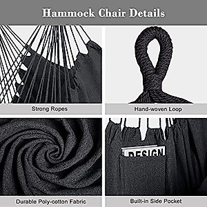 SUNCREAT 2-in-1 Convertible Hammock and Stand, Stand Alone Hammock for Backyard, Patio, Garden, Patent Pending, Blue Stripes