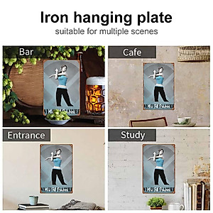 Wii Fit Trainer Game Poster Metal Sign Tin Metal Retro Wall Decor for Home,Street,Gate,Bars,Club