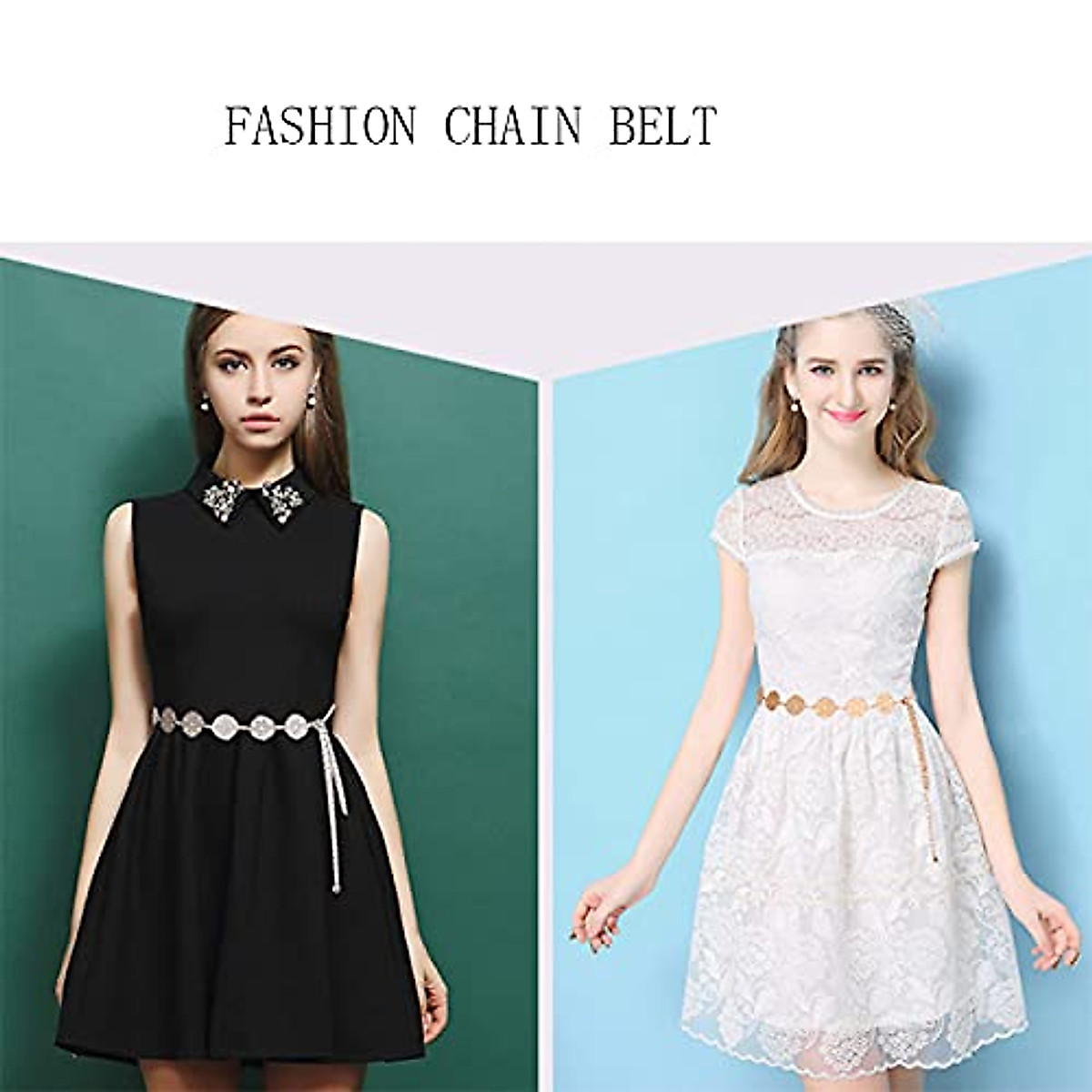 Hollow Round Decor Metal Waist Chain Women Girls Adjustable Body Link Belts Fashion Belly Jewelry for Jeans Dresses Gold