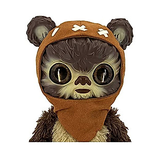 Mattel Star Wars Galactic Pals Plush Toy, Ewok 11-inch Soft Doll Set with Carrier & Personality Profile Card for Personalized Experience