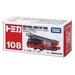 TOMICA No. 108 Hino Aerial Ladder Fire Truck