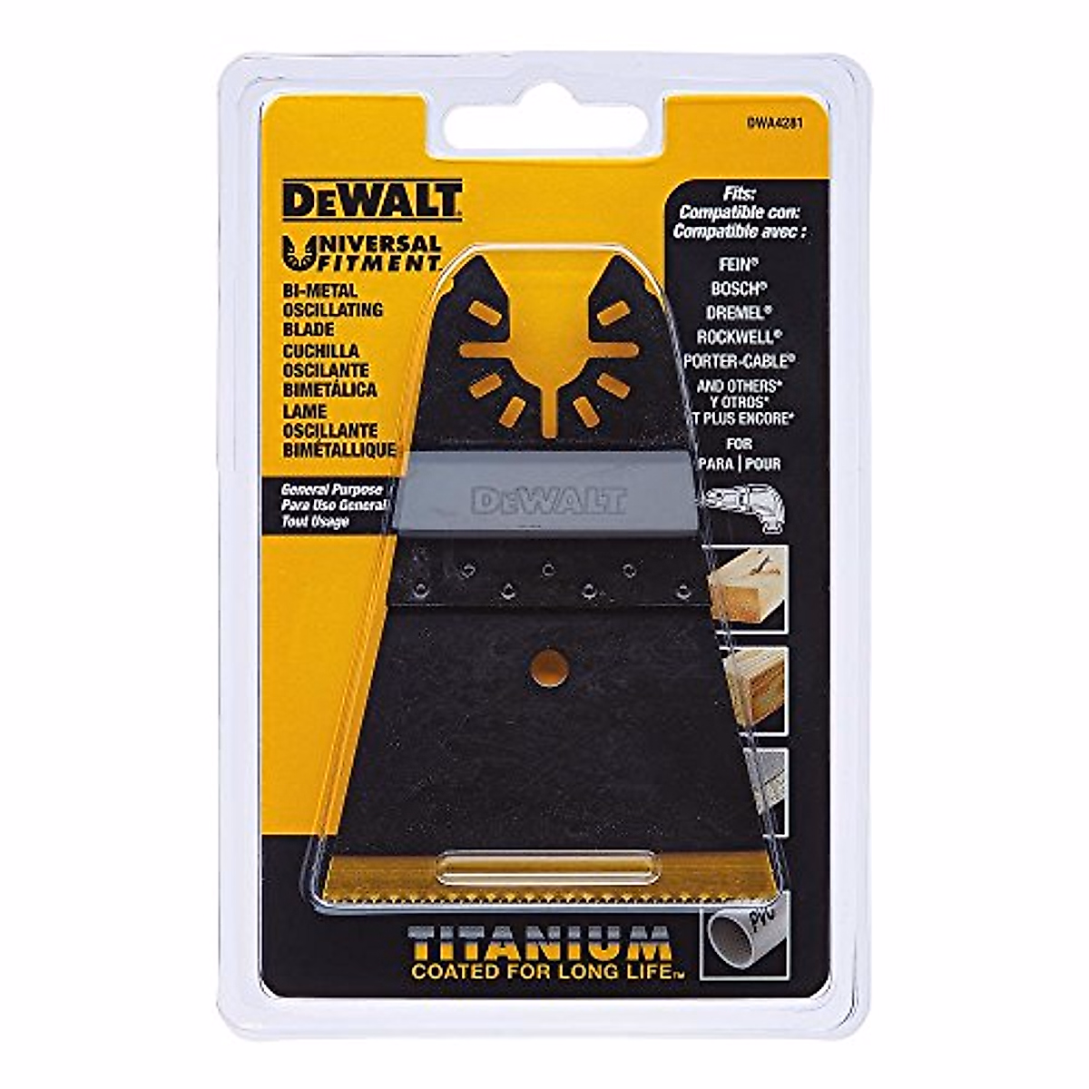 DEWALT Oscillating Tool Blade, Swing Blade, Diamond Grit (DWA4241)