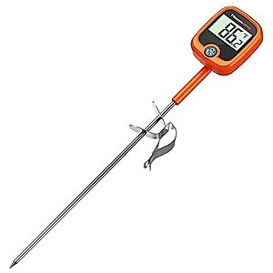 ThermoPro TP509 Candy Thermometer with Pot Clip, Instant Read Meat Thermometer with LCD, Cooking Oil Thermometer Deep Frying Thermometer for Candy Maple Syrup Grease Cheese Sugar Brewing Making