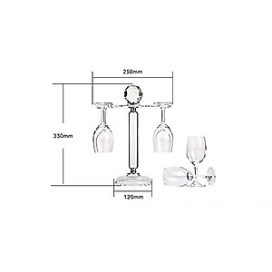 LAJUU Wine Racks,Crystal Wine Glass Rack Upside Down Creative Cylindrical Crystal Wine Glass Rack Restaurant Home Crystal Wine Glass Holder Wine Glass