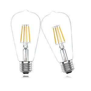 Ligheet Vintage LED Edison Bulbs,E26 Led Bulb 40 Watts Equivalent,4W,SOFE White 2700K,Antique Style Decorative Bulb,2 Pack