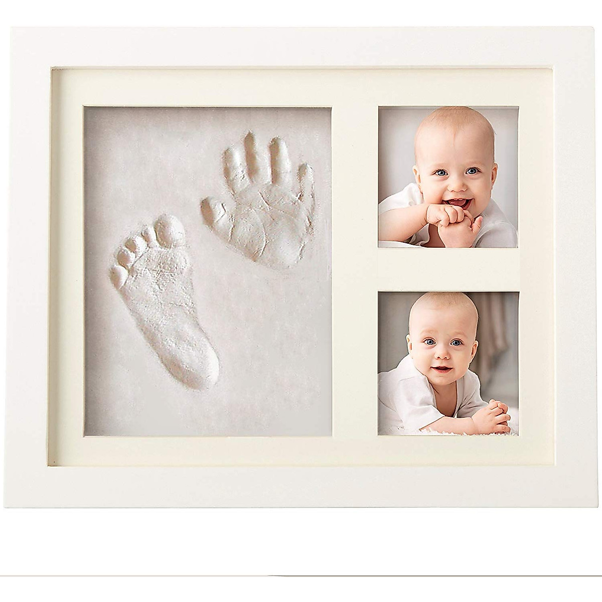 Bubzi Co Baby Footprint & Handprint Frame & Ornament Set Baby Girl Gifts & Baby Boy Gifts, Unique Baby Shower Gifts, Personalized Baby Gifts for Baby Registry, Keepsake Box for Room Wall Nursery Decor