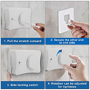 Retractable Clothesline Indoor, 16 Feet Outdoor Clothesline 44Lb Load Capacity Retractable Heavy Duty Clothes Laundry Line Wall Mounted Stainless Steel Line