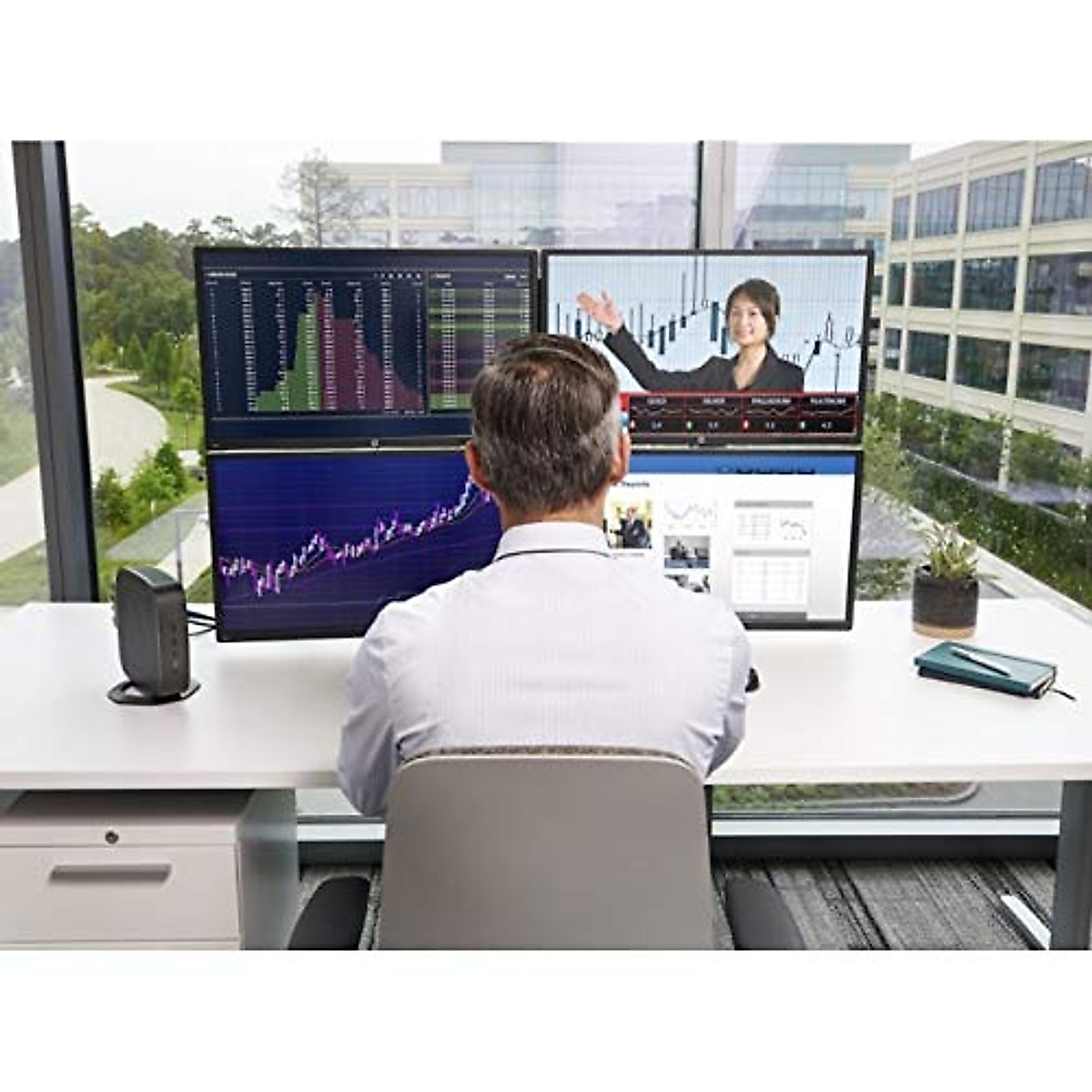HP t740 Thin Client - AMD Ryzen V1756B Quad-core (4 Core) 3.25 GHz - TAA Compliant - 8 GB RAM DDR4L SDRAM - 64 GB Flash - AMD Radeon Vega 8 Graphics - Gigabit Ethernet - Windows 10 IoT Enterprise (En