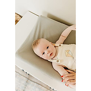 Premium Knit Diaper Changing Pad Cover"Stone" by Copper Pearl