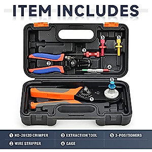 iCrimp Deutsch Solid Contacts Crimping Tool AWG 26-12 for Size 12,16,20 applicable to DT,DTP,DTM serie