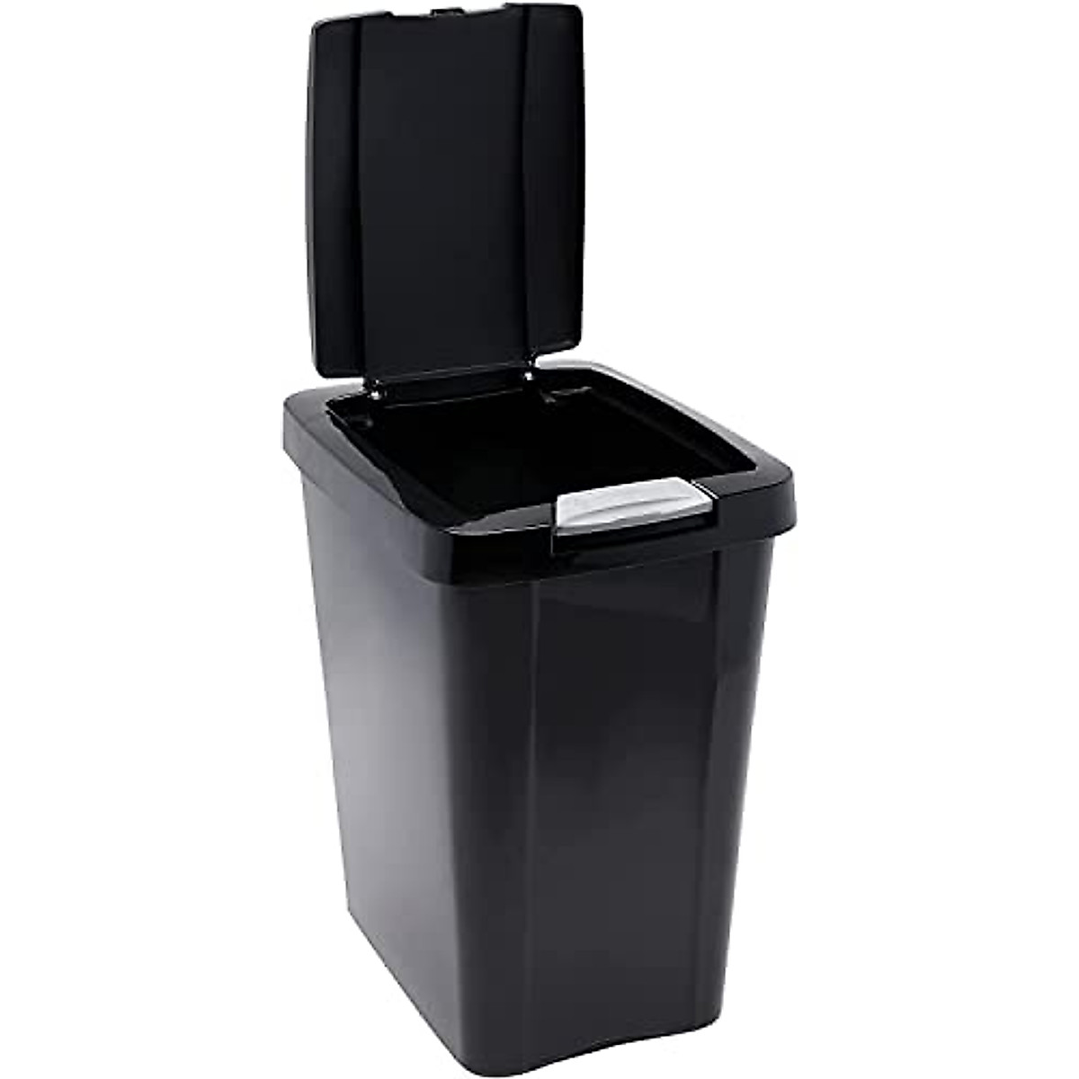Sterilite 10439004 7.5 Gallon Black Plastic TouchTop Wastebasket