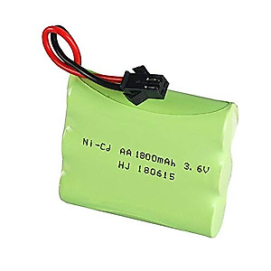 Parts & Accessories 2PCS 3.6v NICD Battery Pack 3.6V 1800mah Ni-CD Battery for Remote Control Toy Car Boat Truck Model RC Toys Battery - (Color: 1PCS)