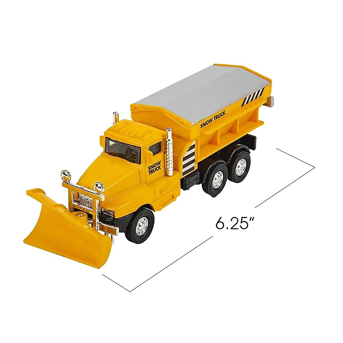 ArtCreativity Pull Back Snow Plow Toys, Set of 2, Diecast Metal Kids’ Pullback Toys, Cool Car Toys for Boys and Girls, Snowplow Trucks for Children, Great Gift or Birthday Party Favors