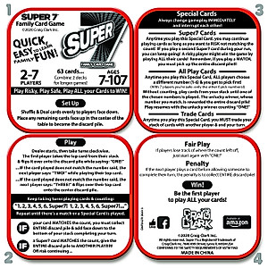 Craig Clark Inc. Super 7 Family Card Game