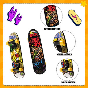 Hortsun 100 Pieces Mini Finger Toys Set Finger Skateboards Fingerboards Toy Finger Bikes Hand Skateboard Tiny Finger Bike Creative Fingertips Movement Party Favors Novelty Toys Gift