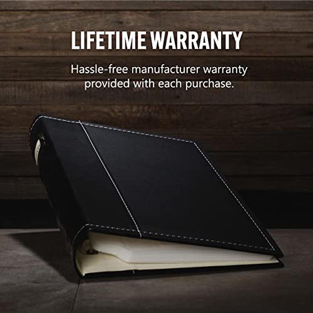 Bellagio-Italia CD/DVD Storage Binder - Black - Leather - 48-Disc Capacity - Storage Organizer for DVDs, CDs, Blu Rays, & Video Games - Acid-Free Binder Organizer Sheets - 1 Pack