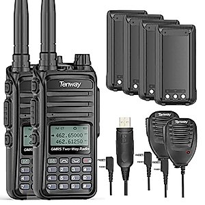 GMRS Radio Handheld GM-55 2pcs 5W Long Range Two Way Radio GMRS Repeater Capable, with NOAA Scanning & Receiving, Display SYNC, for Off Road Overlanding