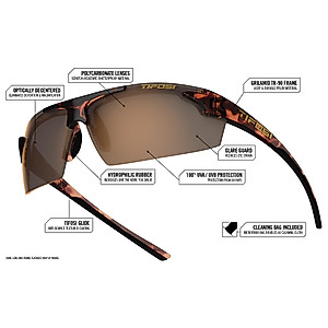 Tifosi Optics Track Sunglasses (White/Black, Smoke Bright Blue)