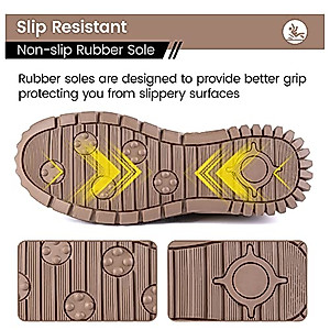 DINGGU Steel Toe Shoes for Men, Slip-on Breathable Safety Shoes, Brown, 9.5