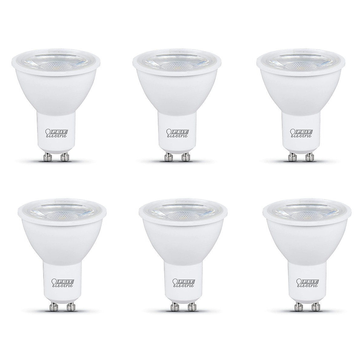 Feit Electric LED MR16 with a GU10 Base Light Bulb - 50W Equivalent - 10 Year Life - 500 Lumen - 5000K Daylight - Dimmable | 6-Pack