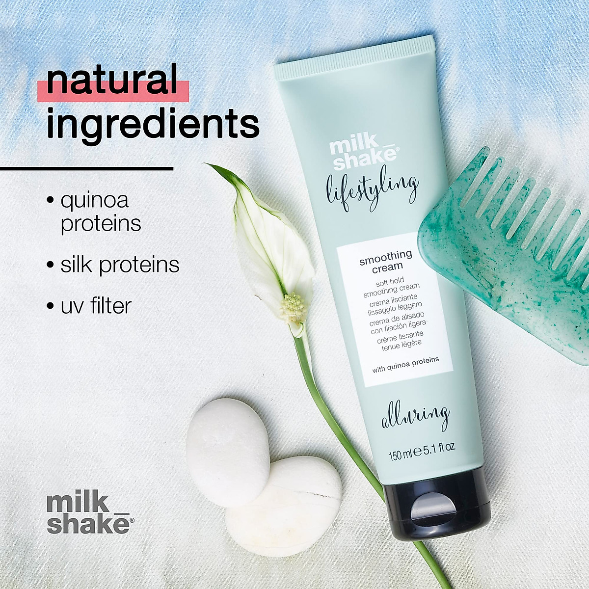 milk_shake Lifestyling Smoothing Hair Cream for Medium to Coarse Hair, 5.1 Fl Oz