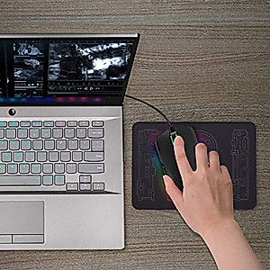 IULONEE Type C Mouse, Wired USB C Mice Gaming Mouse Ergonomic 4 RGB Backlight 3200 DPI Compatible with M@c, Matebook, Chromebook, HP OMEN, Windows PC, Laptop and More USB Type C Devices (Black)