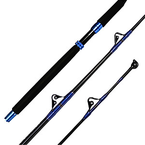 Fiblink 1-Piece Saltwater Offshore Trolling Rod Conventional Boat Rod Roller Fishing Pole(6-Feet, 30-50lb/50-80lb/80-120lb) (50-80-Pound)