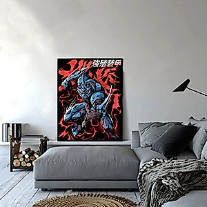 Hand drawn wall art, Guyver anime movie canvas poster, apartment modern wall art, wall art for home, birthday gift idea, gift for her him (Photo Paper Poster, 8-12 inch (20-30cm))