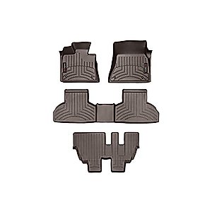 WeatherTech Custom Fit FloorLiners for BMW X5 35i, X5 40e, X5 50i, X5 35d, X5 M - Full Set (47559-1-2-3), Cocoa