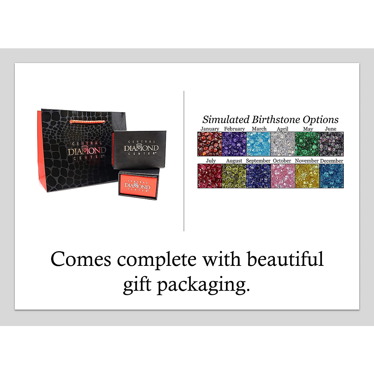 Central Diamond Center Yours Infinity Mother & Child Necklace 1 to12 stones w/ 1.00mm 22" Adj. Chain - Platinum Plated