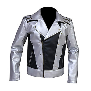 X-Men 4 Quicksilver Peter Maximoff Silver and Black Leather Jacket.
