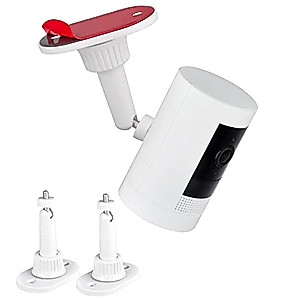 2Pack Strong Adhesive Wall Mount Compatible with Ring Stick Up Cam Wired/Battery and Ring Indoor Cam HD Security Camera,360 Degree Adjustable Mounting Bracket for Camera with 1/4 Screw Head